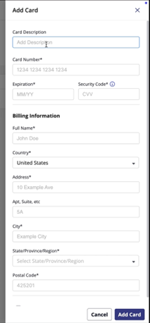 Create New IDI Organization Account with Payment Method Added – IDI, LLC